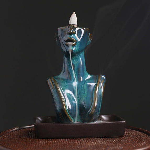 EcoVerve Statue Backflow Incense Burner Beauty Tan Backflow Incense ...