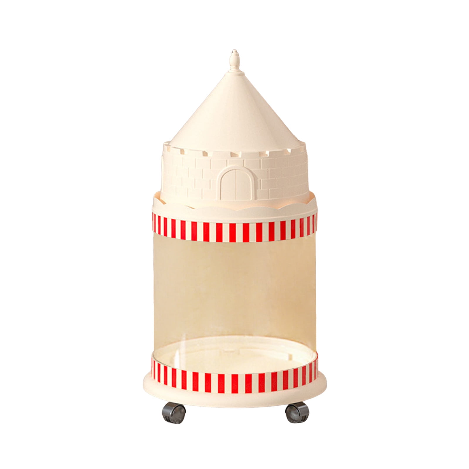 EcoVerve Stuffed Animal Storage Tube Organizer With Lid And Wheels ...