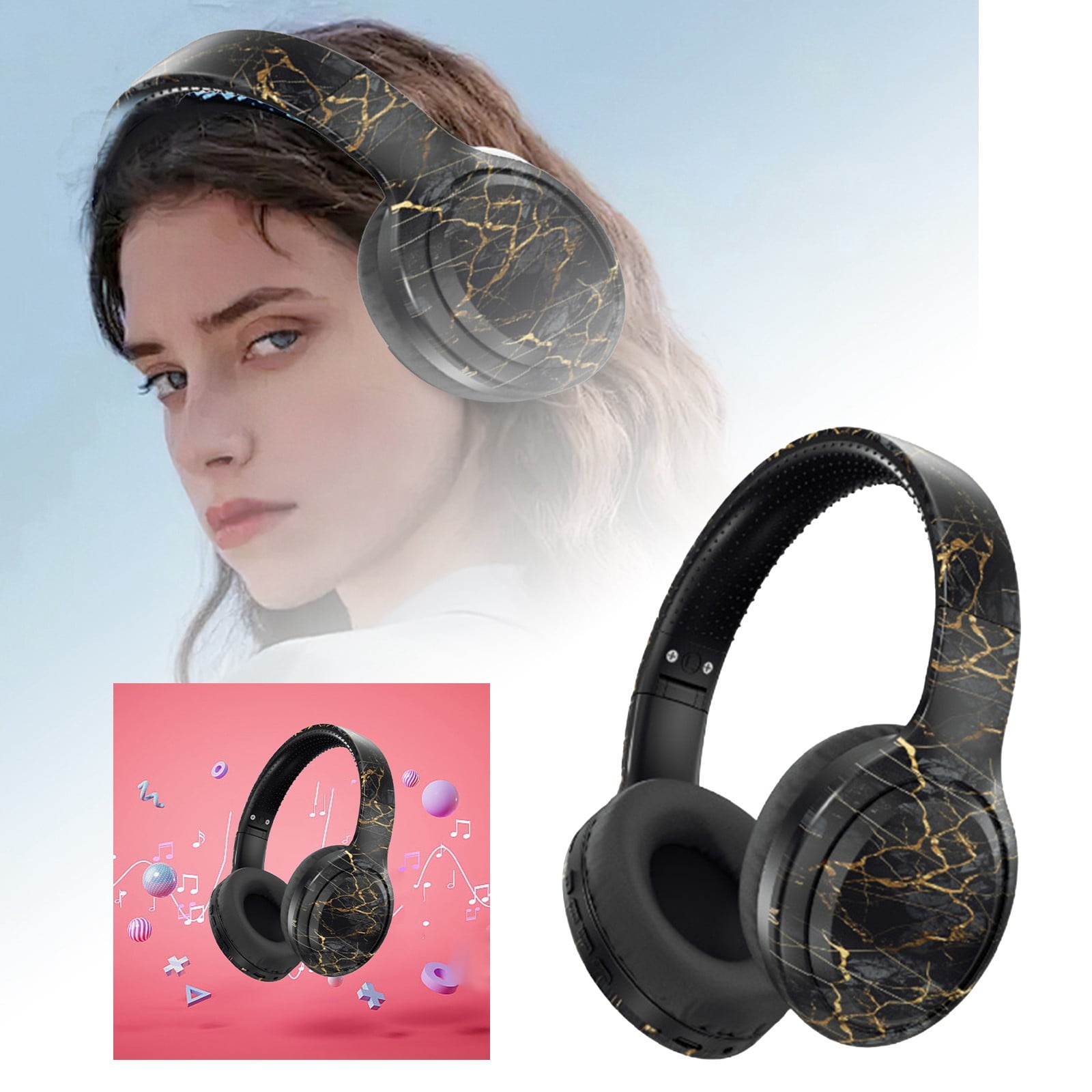 EcoVerve Style Headband Headphones Customizable With Extended Battery ...