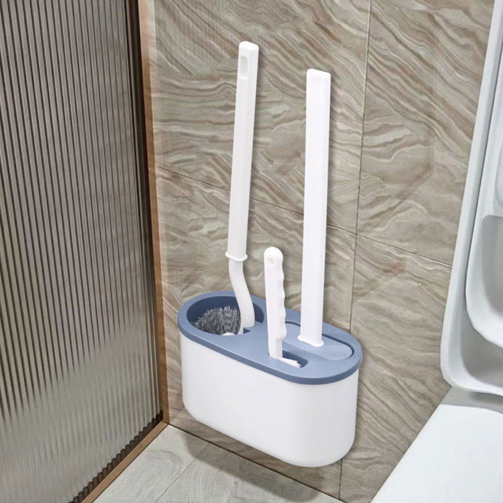 EcoVerve Toilet Brush Set No Dead Angle Toilet Brush Japanese S Type ...