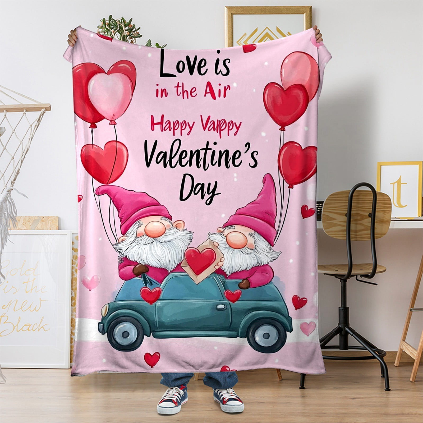 EcoVerve Valentine's Day Flannel Blanket Soft & Cozy Throw For Couples ...