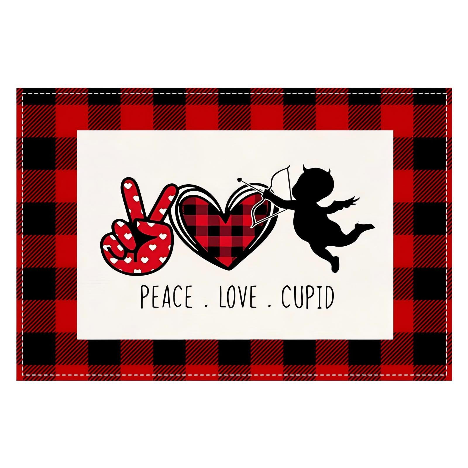 EcoVerve Valentine's Day Letter Print Placemat Festive Table Heat ...
