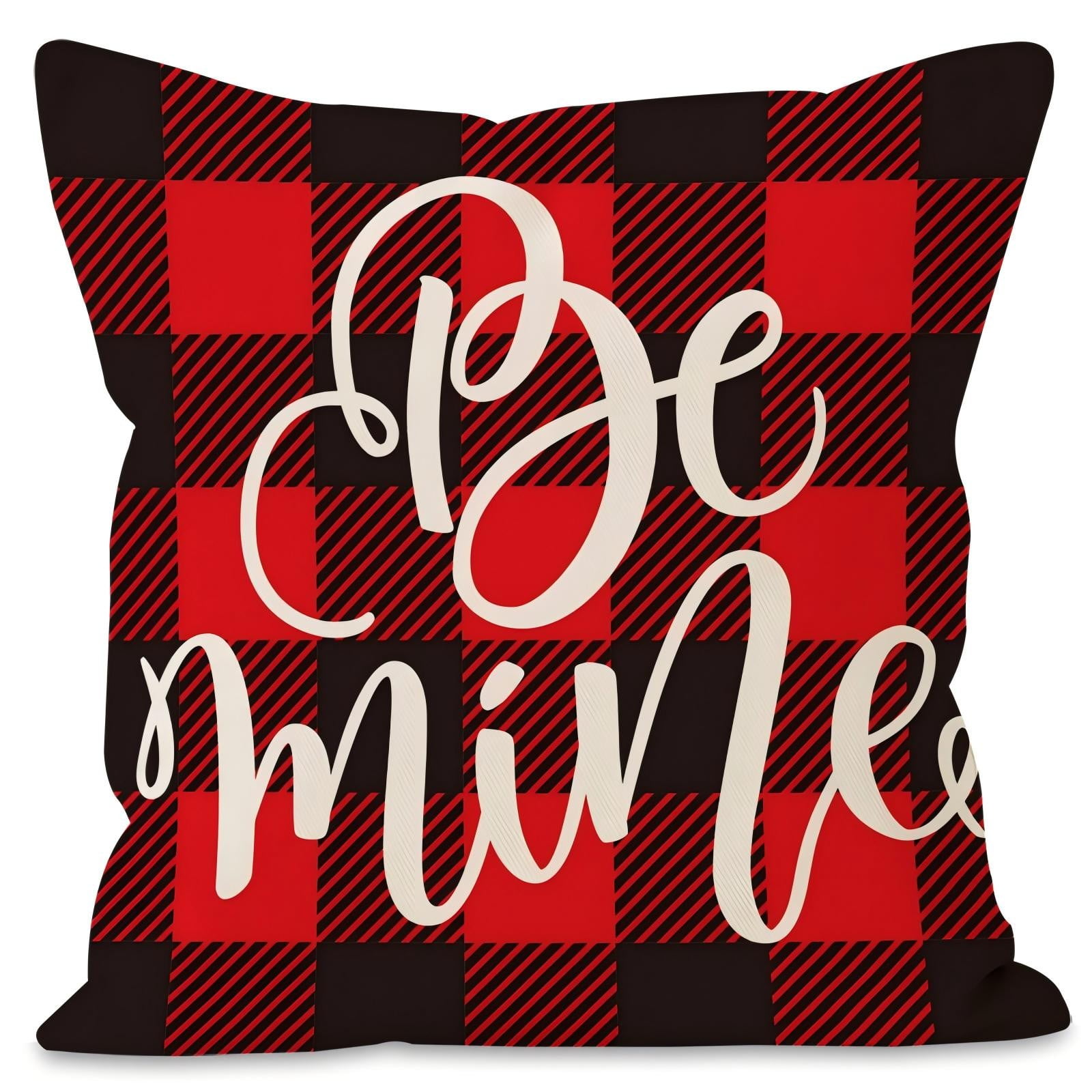 EcoVerve Valentine’s Day Rose Heart Print Cushion Cover Decorative ...