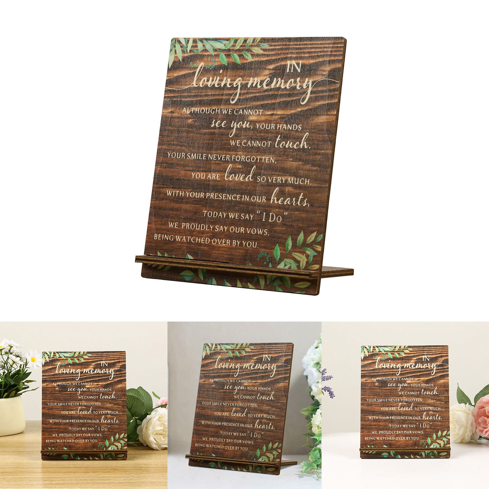 EcoVerve Wedding Memorial Table Signs Acrylic Wooden Wedding Banquet ...