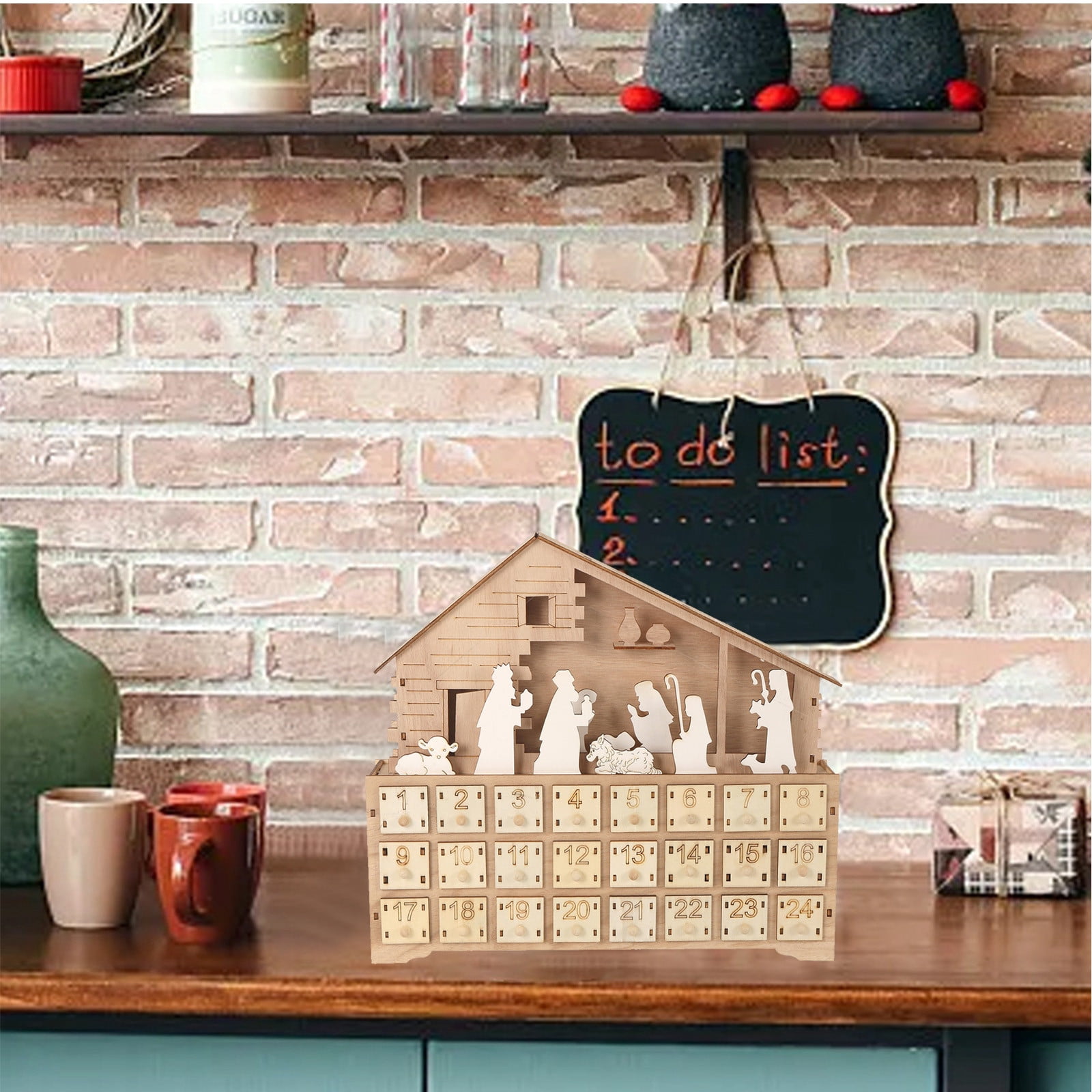 EcoVerve Wooden Advent Calendar Advent Calendar 2024 With 24 Empty ...