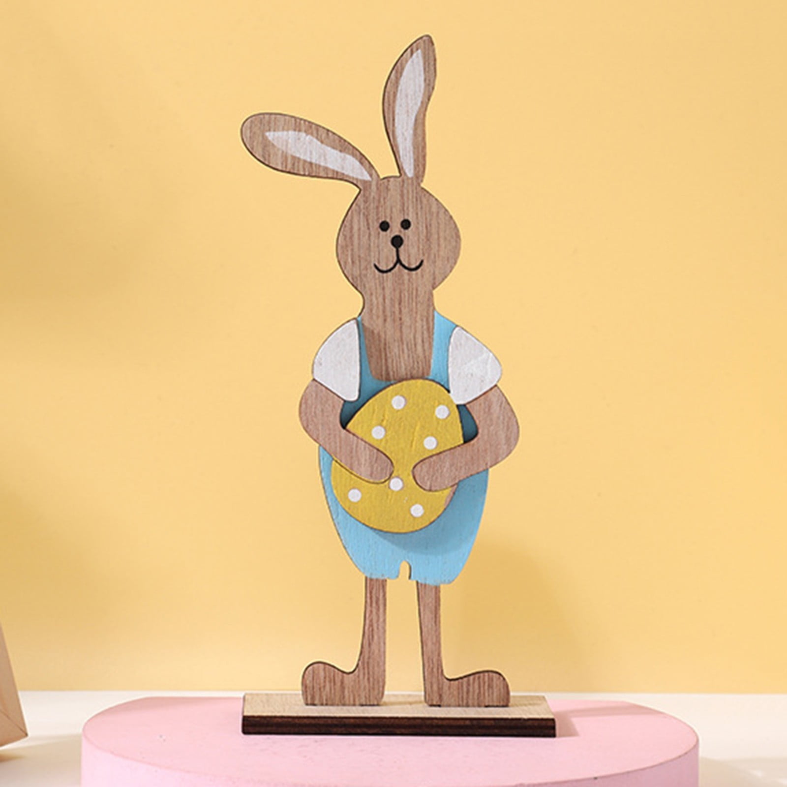 EcoVerve Wooden Easter Bunny Ornament Home Desktop Decoration Easter ...