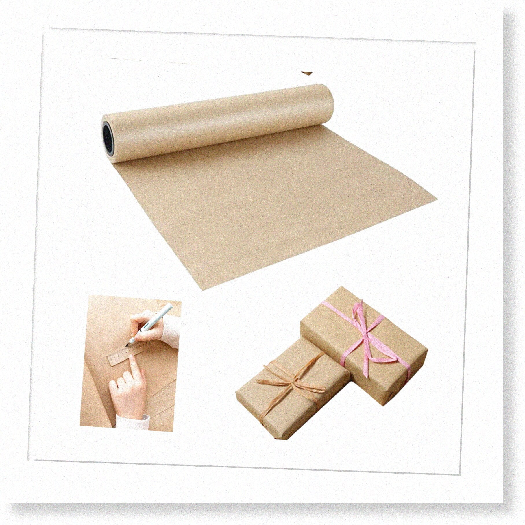 EcoWrap Krafty Roll - 15" x 33' (400 sq ft) | Versatile Brown Wrapping ...