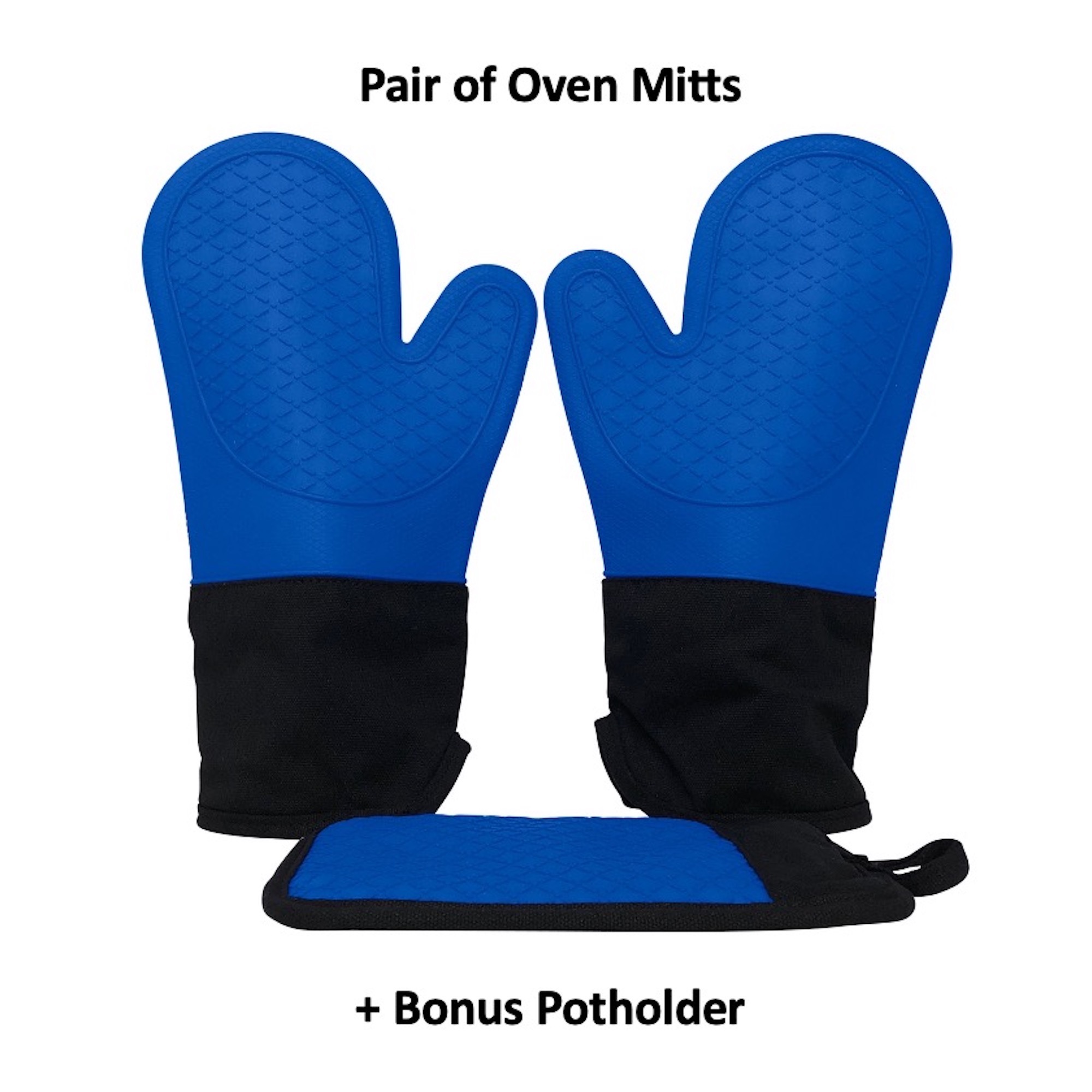 6 Pack Oven Mitts and Pot Holders Set, Heat Resistant Fabric Bake Pot ...