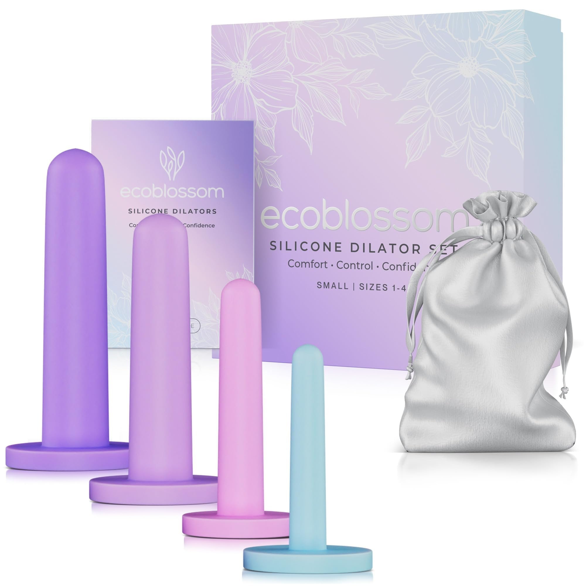 Ecoblossom Silicone Dilator Set - The Most Comfortable Dilators for Women with Pain - Pelvic ...