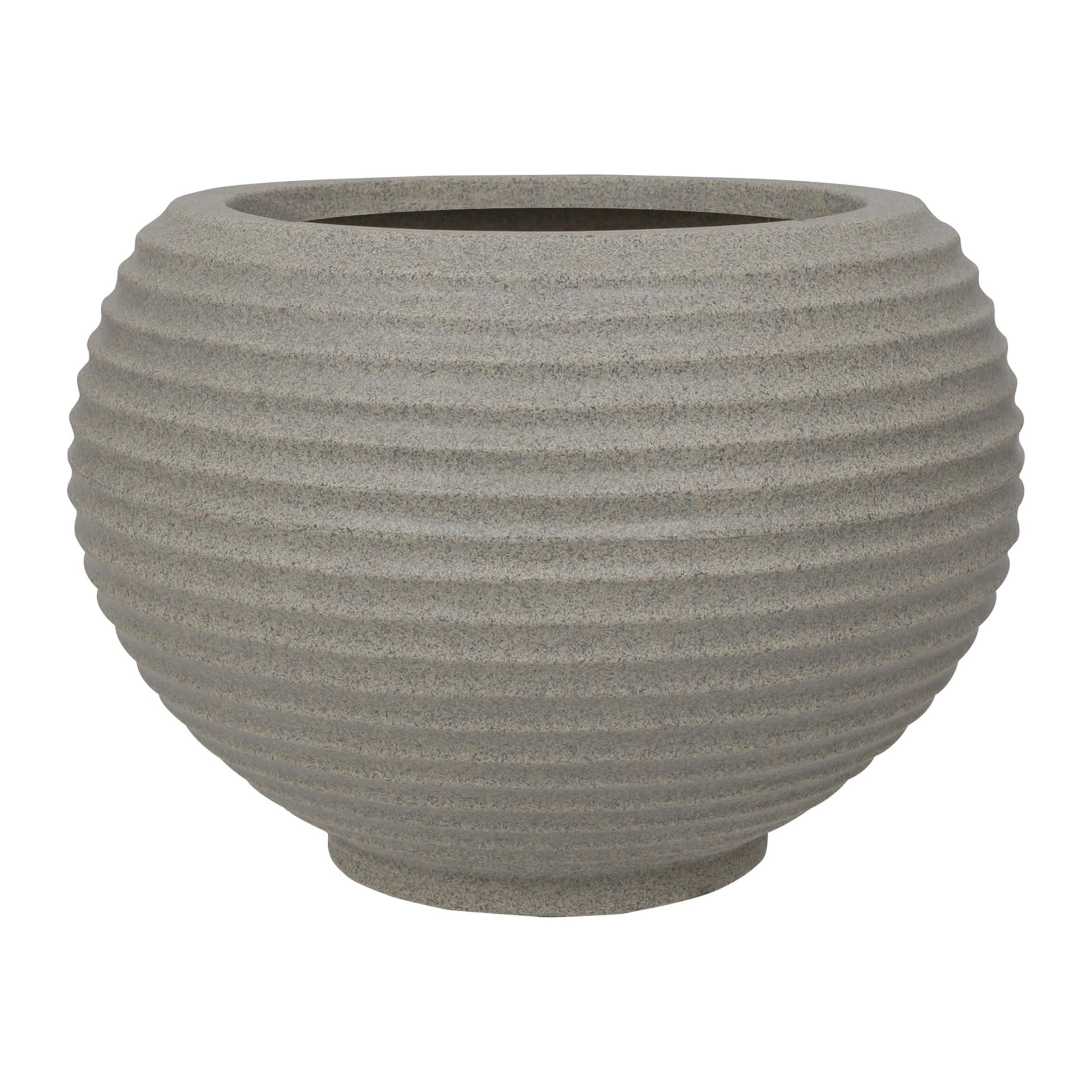 Ecobo 15.7" Wide Eco-Friendly Round Pot Planter Indoor/Outdoor use ...