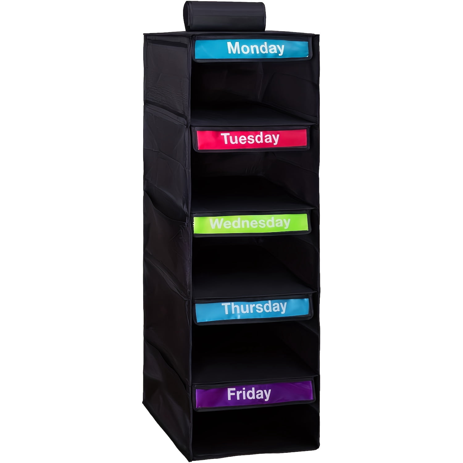 Ecoboom 1pc 5-Tier Hanging Closet Organizer with Color-Coded Shelves ...