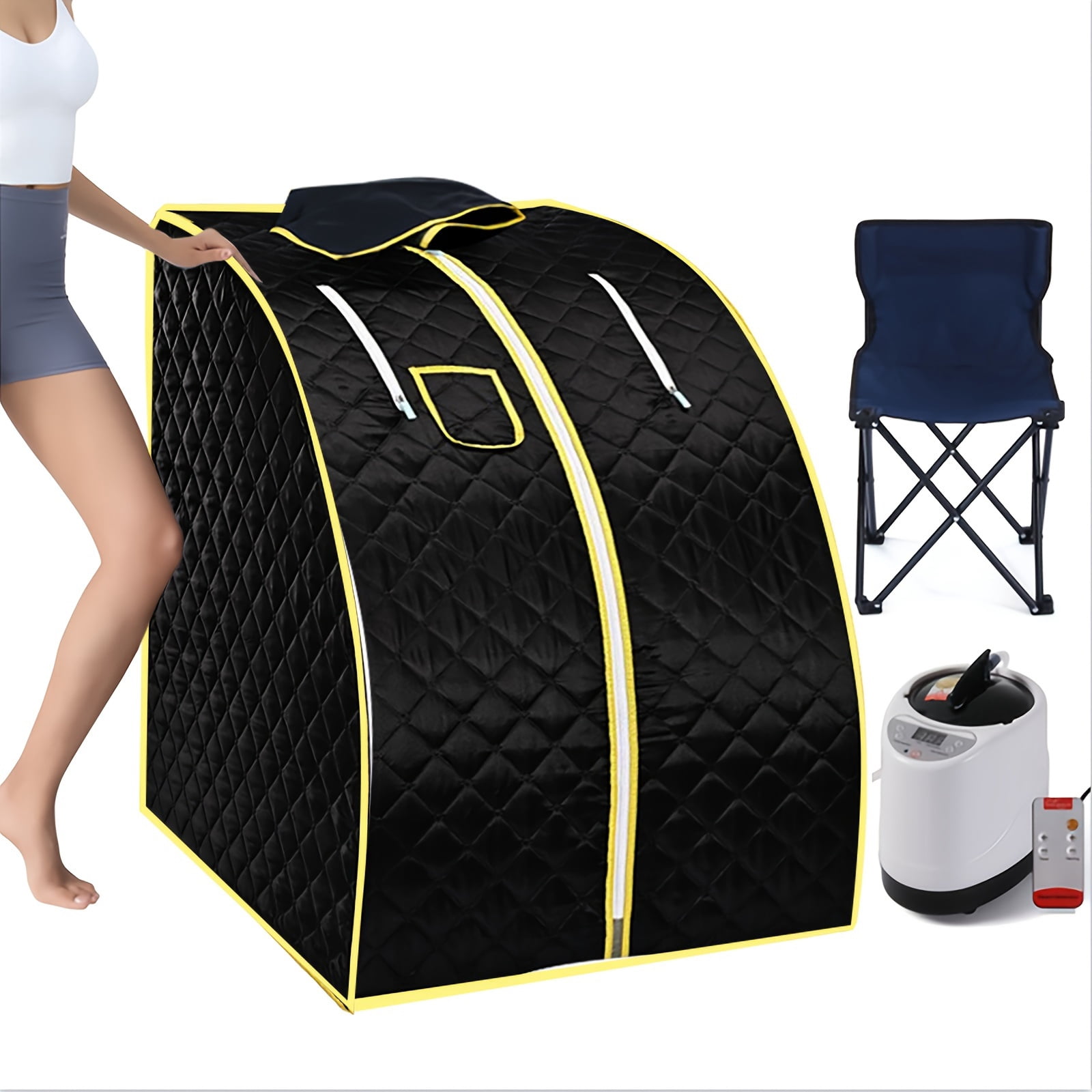 Ecoboom Portable Steam Sauna, Full Body, Folding Chair, Remote Control ...