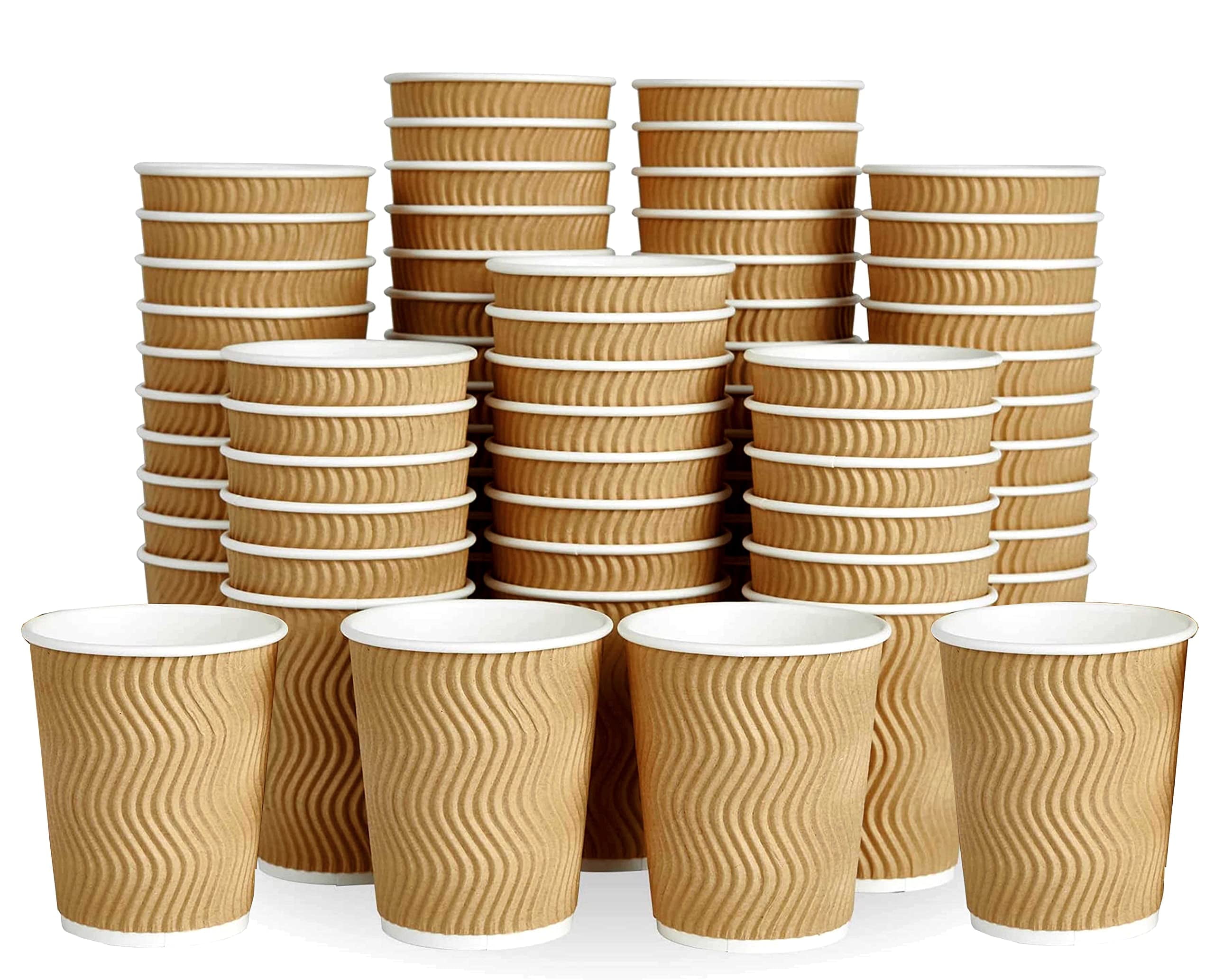 Ecoghar 5 oz Disposable Paper Cups - Pack of 100, Eco-Friendly ...