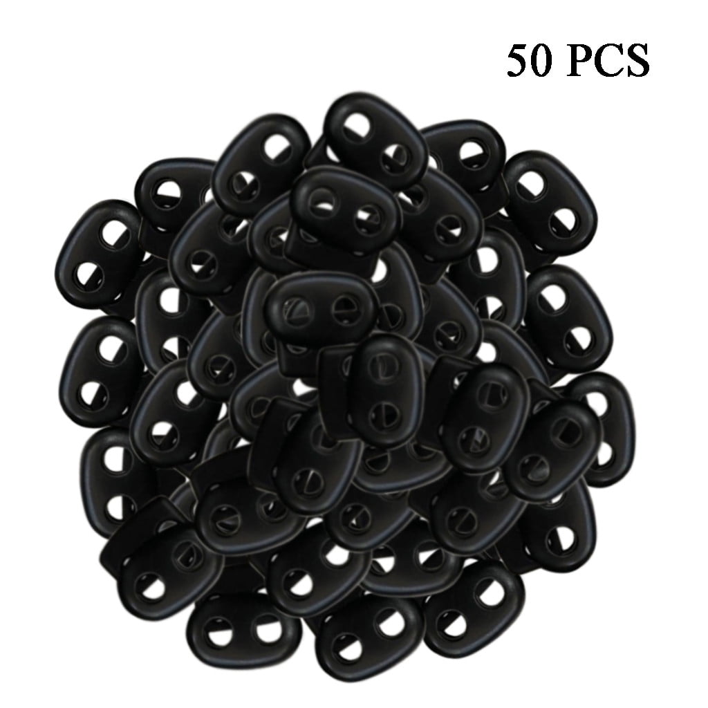 Ecohintz Draw String, 25-Piece Plastic Cord Stoppers - Spring Toggle ...