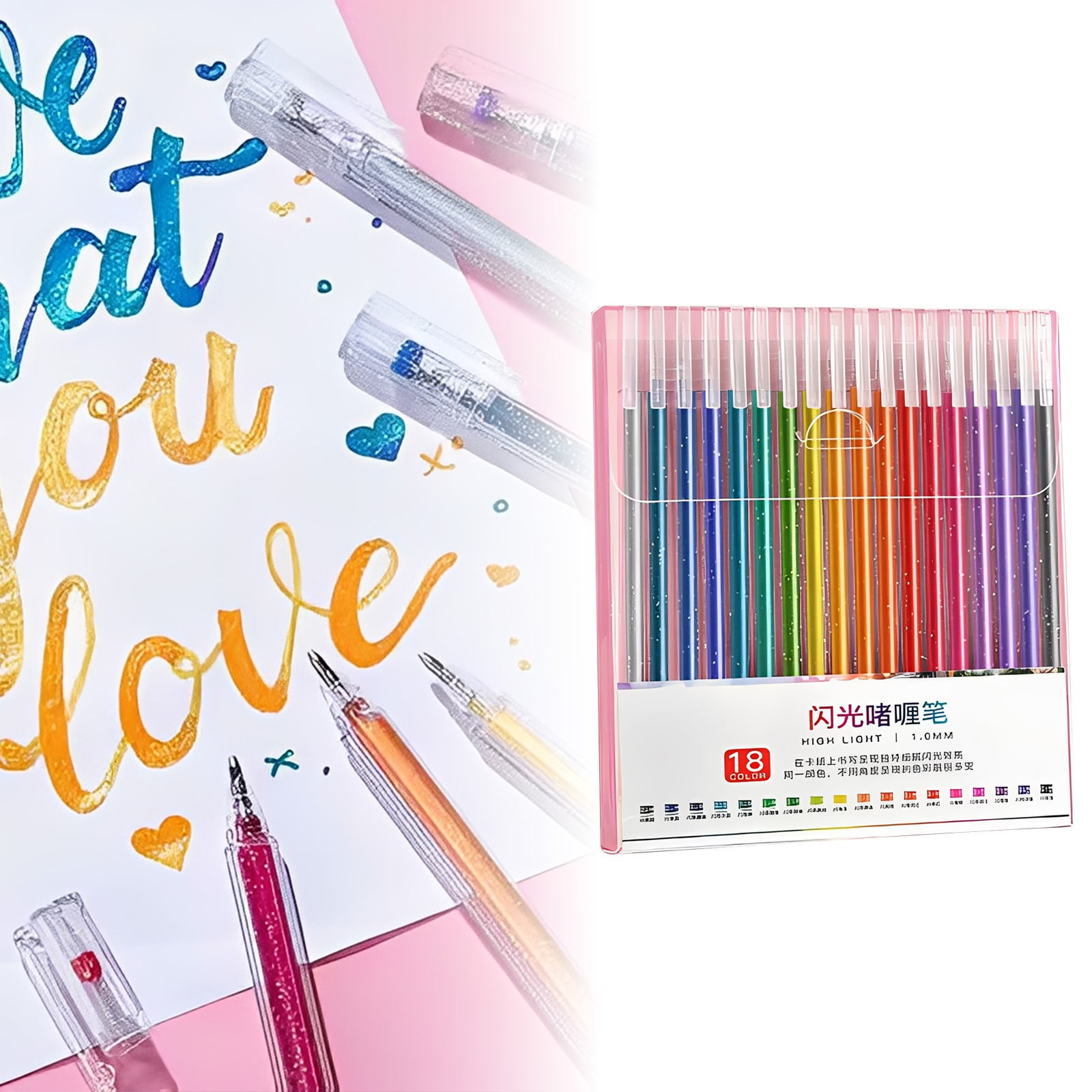 Ecohintz Glitter Gel Pens, Glitter Gel Pens Set - 2Ml Sparkle Ink for ...