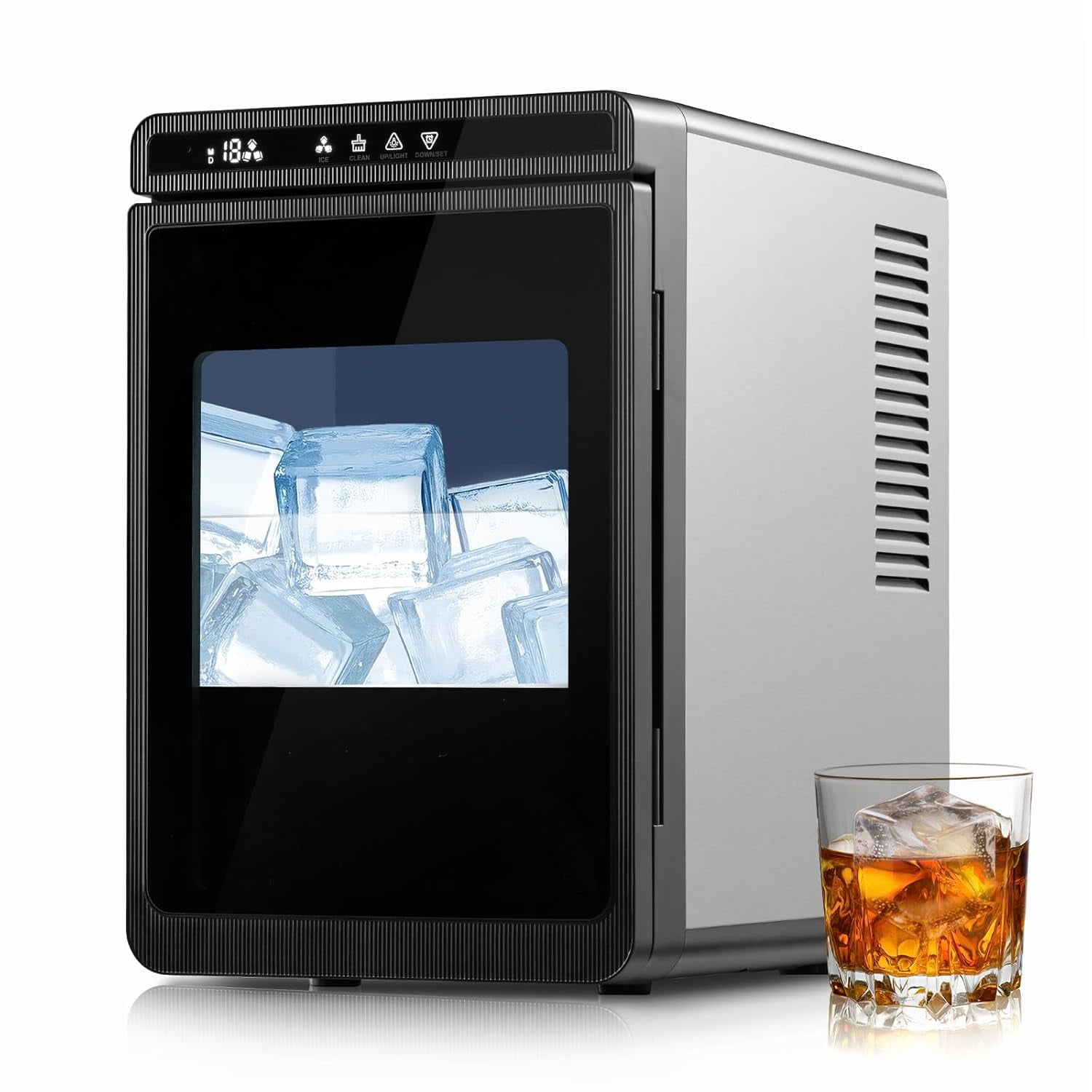 Ecojoy 1.7" Large Cube Ice Maker Countertop with 150 Pcs/Day, Nugget ...