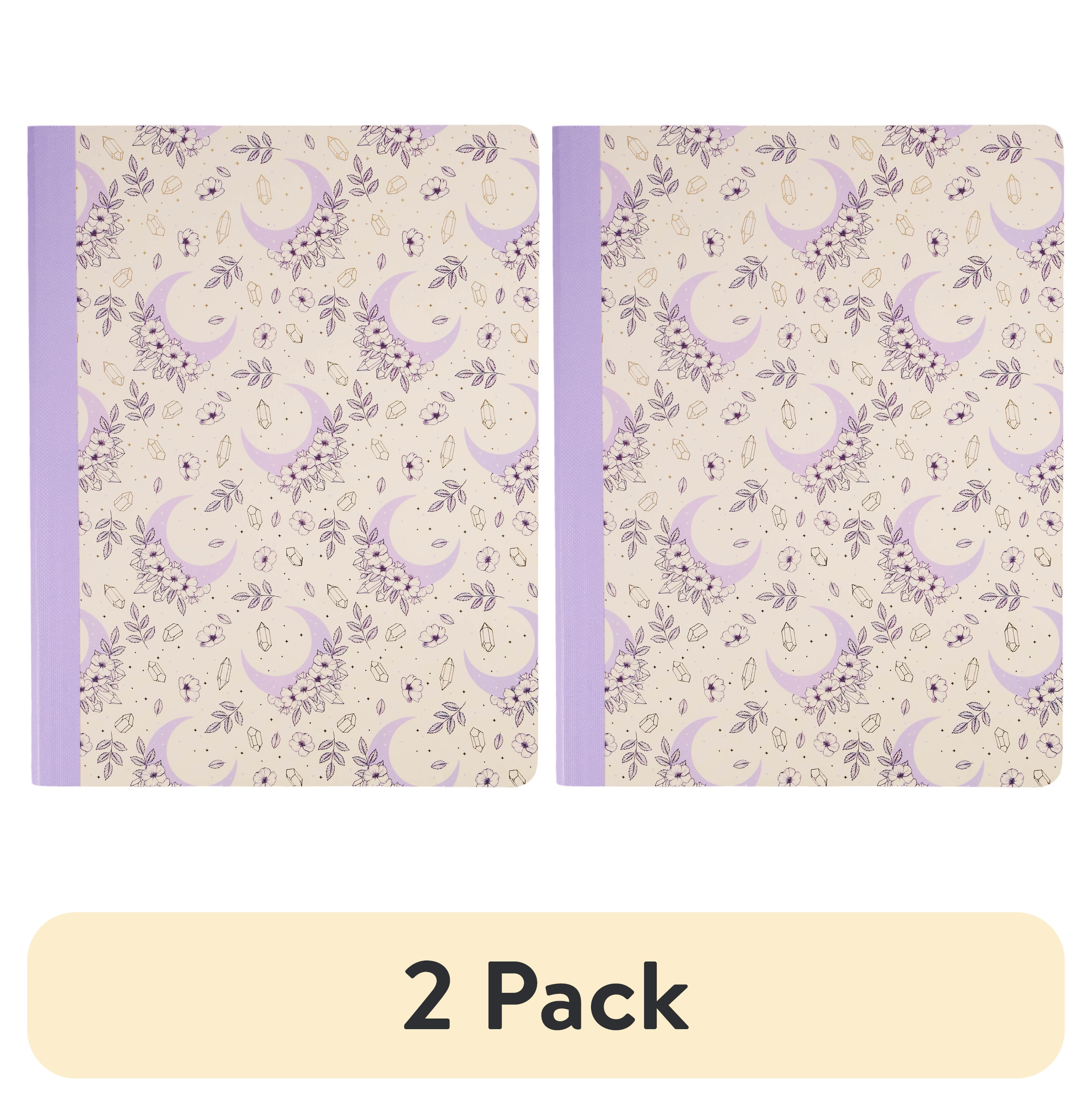 (2 pack) Ecokind by U Style Purple Moon Composition Book, 80 Sheets ...