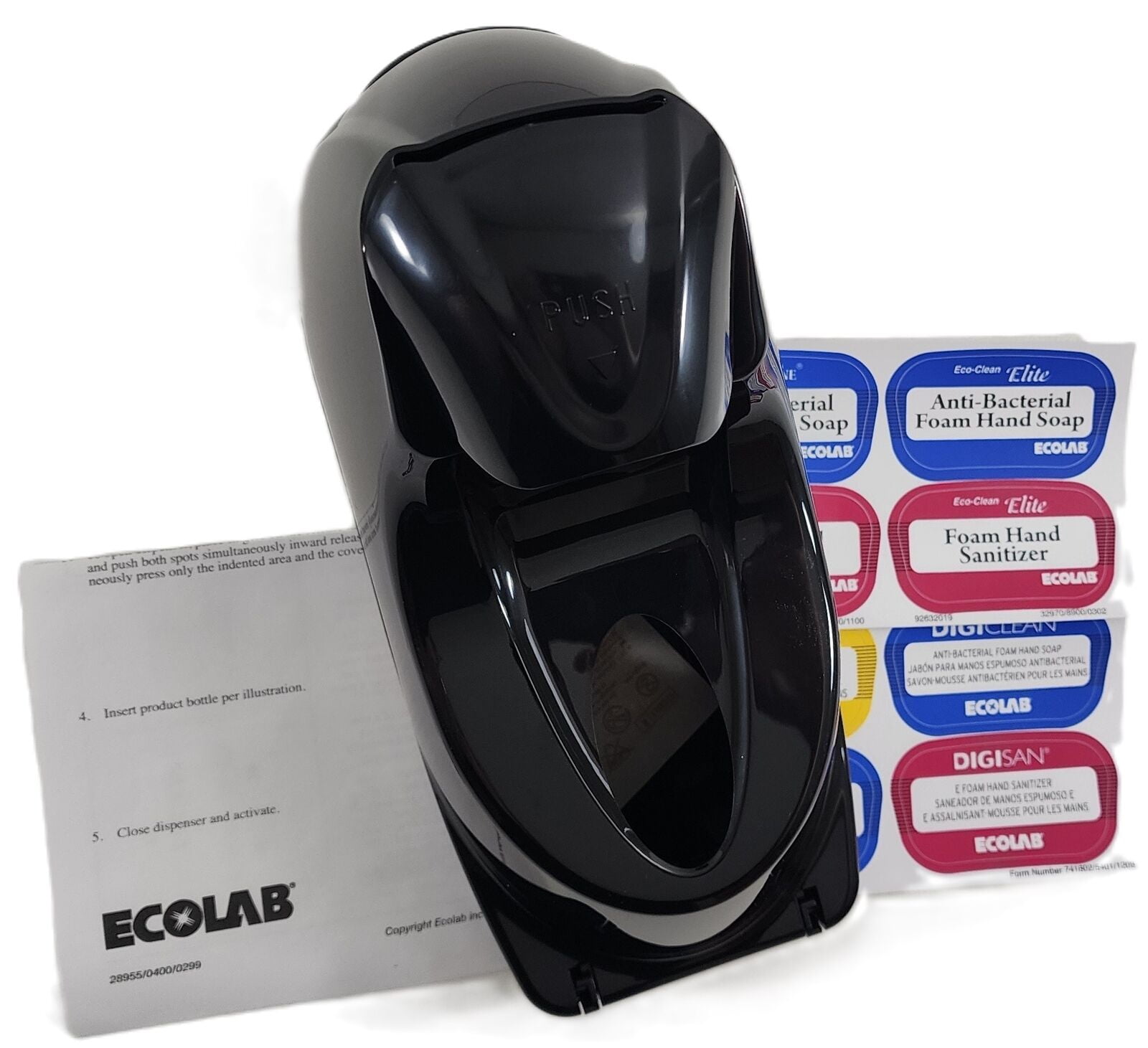Ecolab Digifoam 92632007 Commercial Black Wall Mounted Foam Handsoap Dispenser - Walmart ...