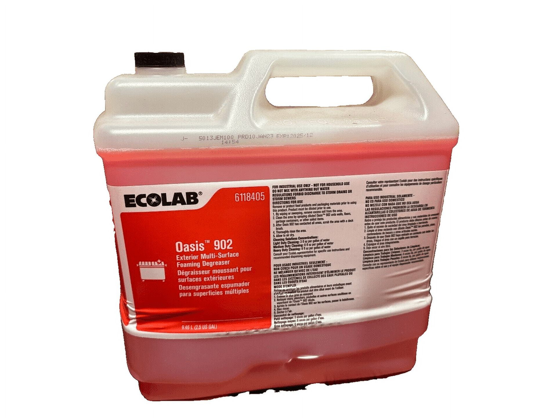 Ecolab Oasis 902 Exterior Multi-Surface Foaming Degreaser 6118405- 2.5 ...