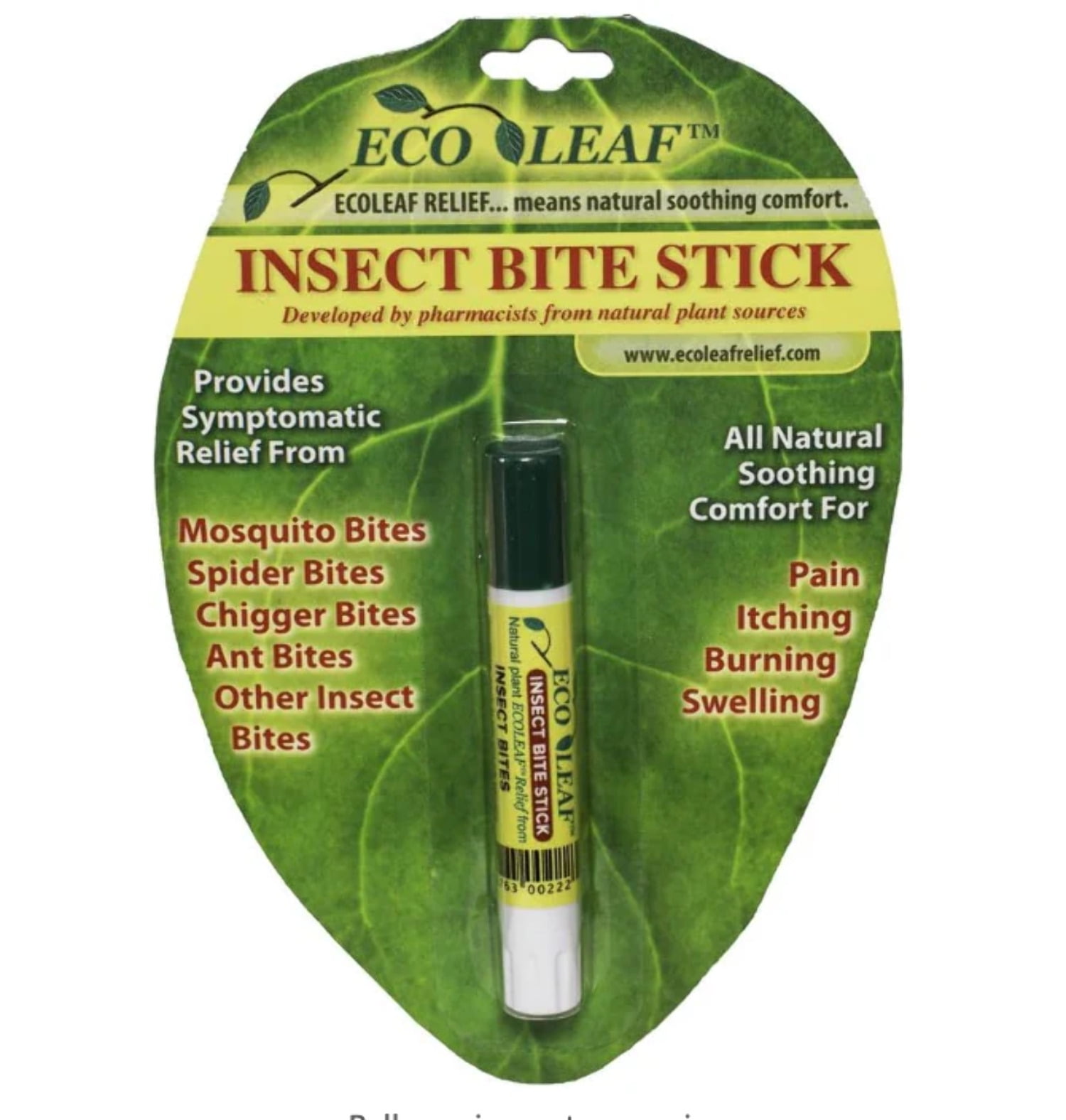 Ecoleaf Natural Insect Bite Balm Stick | Made in USA Organic Plant ...