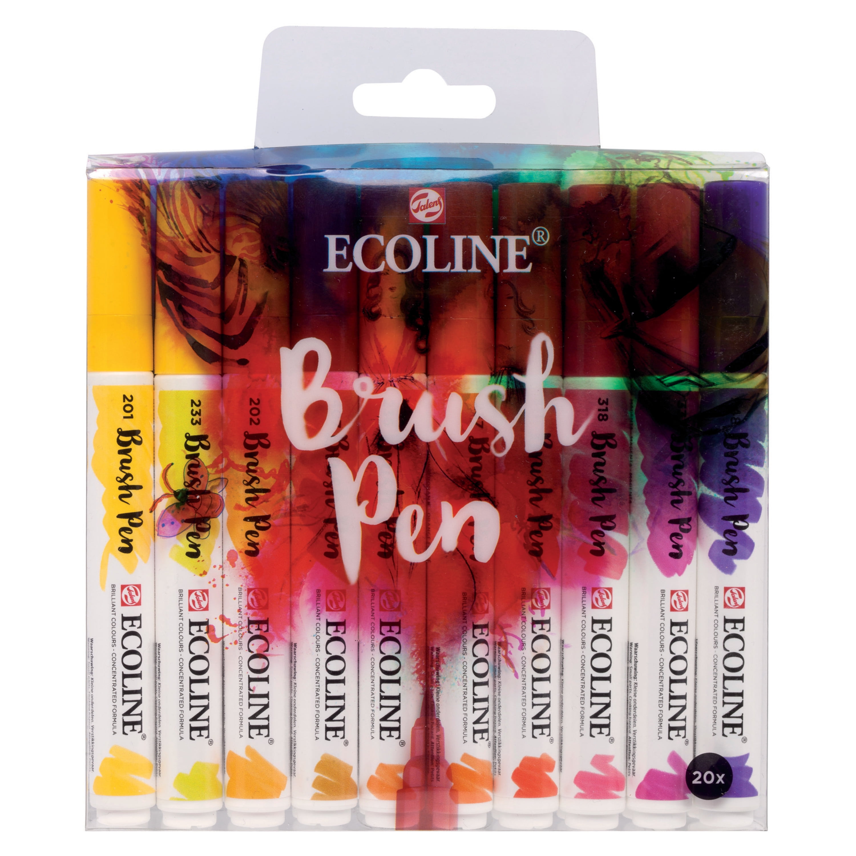 Ecoline Brush Marker Set, 20-Colors - Walmart.com