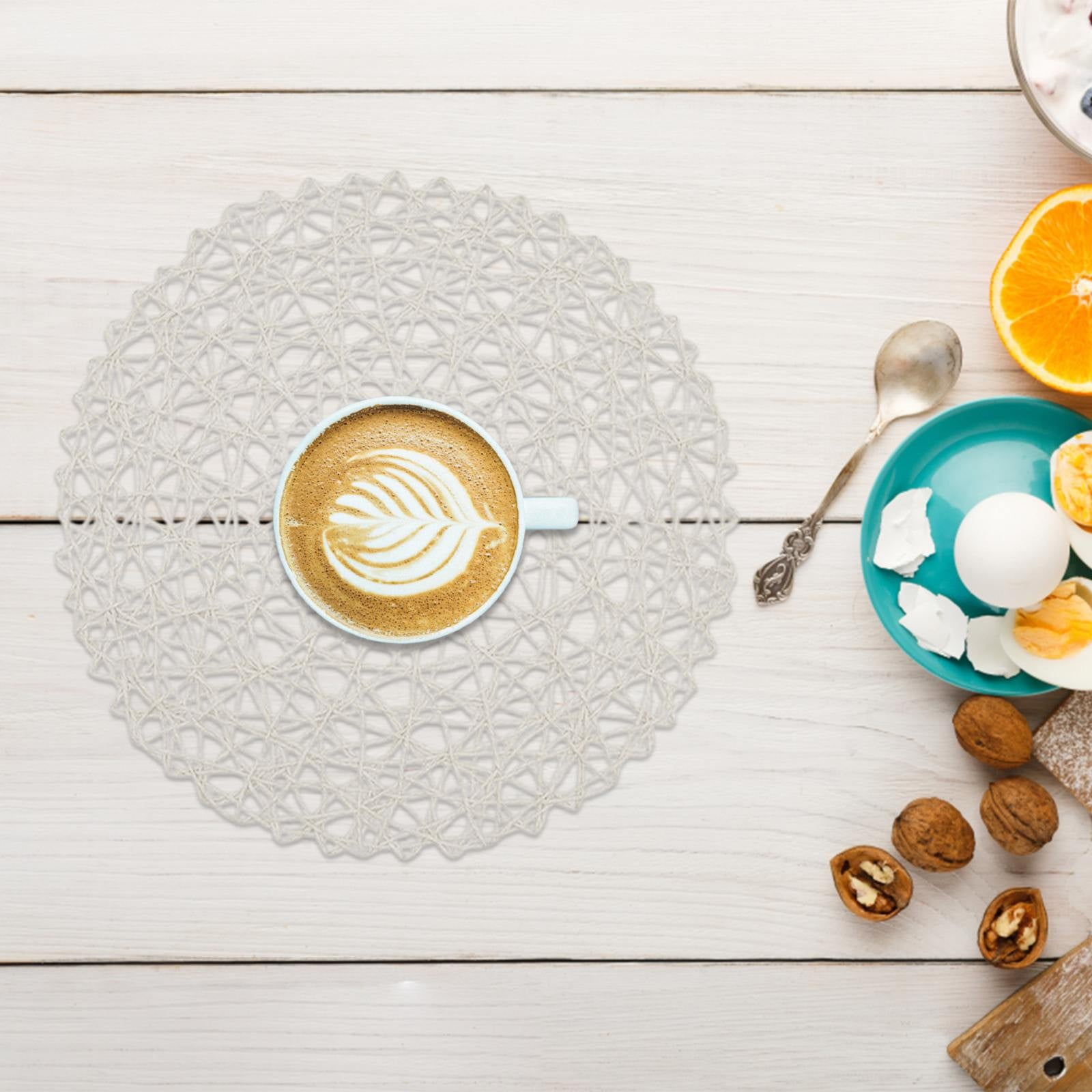 Ecolivings Kitchen Mat 6 Pack Fine Paper Rope Messy Knitting Placemats ...