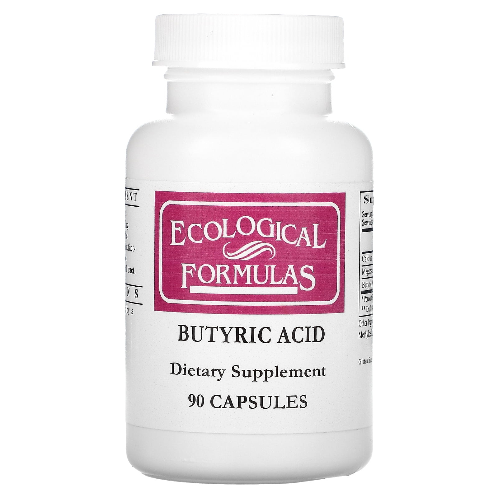 Ecological Formulas Gluten-Free Butyric Acid Dietary Supplement, 90 ...
