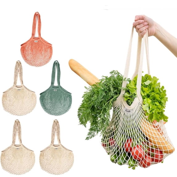 Ecology Reusable Cotton Mesh Grocery Bags Cotton String Bags Net ...
