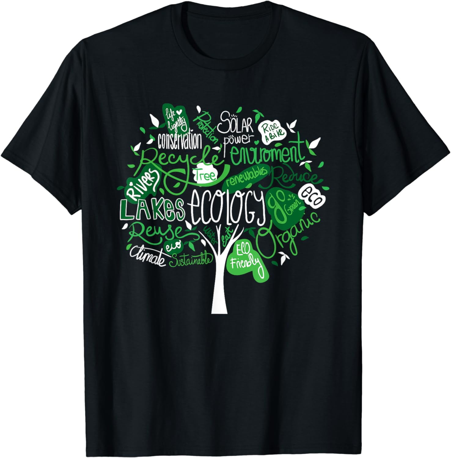 Ecology Tree Earth Day Cute Nature Lover Environmentalist T-Shirt ...