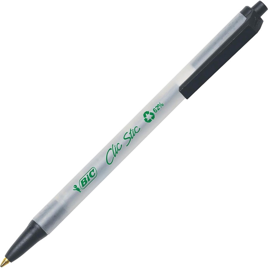 "Ecolutions Clic Stic Ballpoint Pen, Retractable, Medium 1 Mm, Black ...