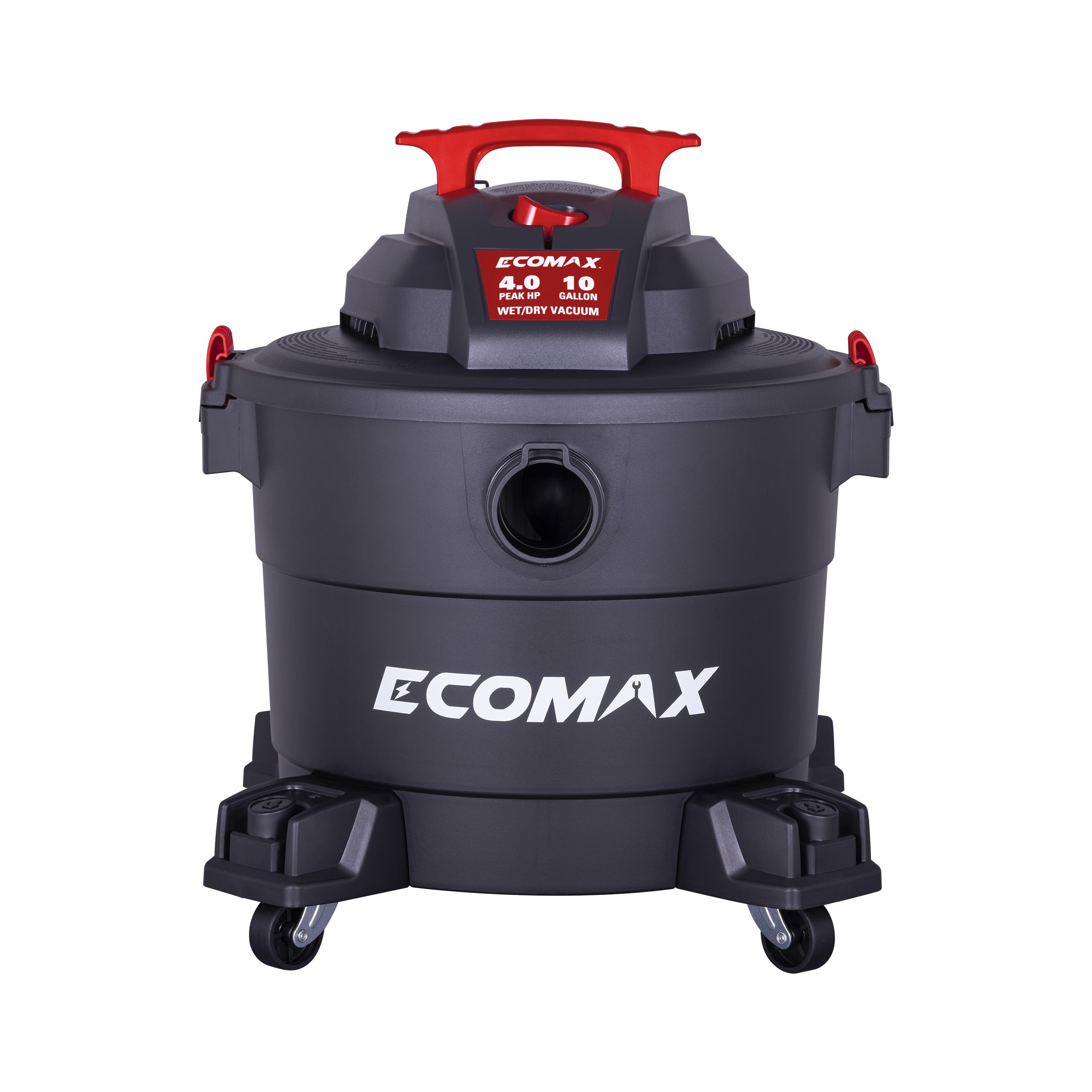 Ecomax 10 Gallon 4HP Poly Wet/Dry Vacuum Cleaner, Portable with Water ...