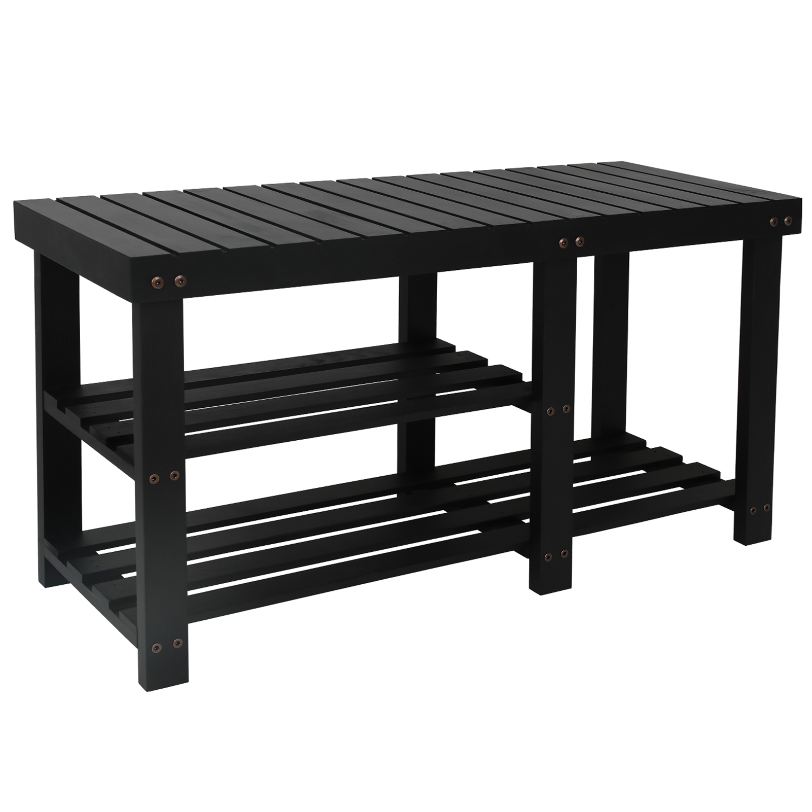 UBesGoo 3-Tier Entryway Shoe Bench Hallway Shoe Storage Rack Organizer ...