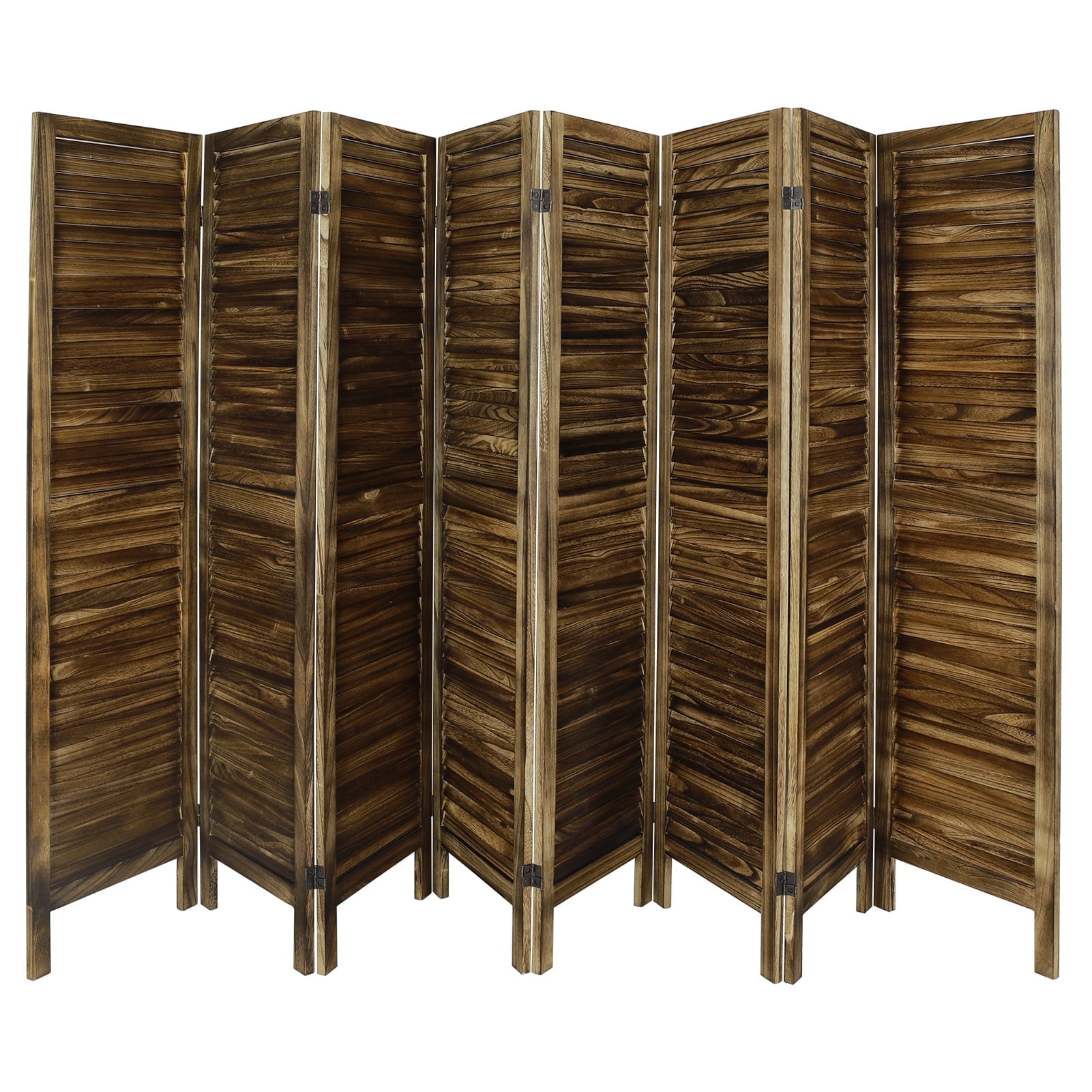 Ecomex Indoor Home Decorative 8 Panels Louver-Design Wood Partition ...