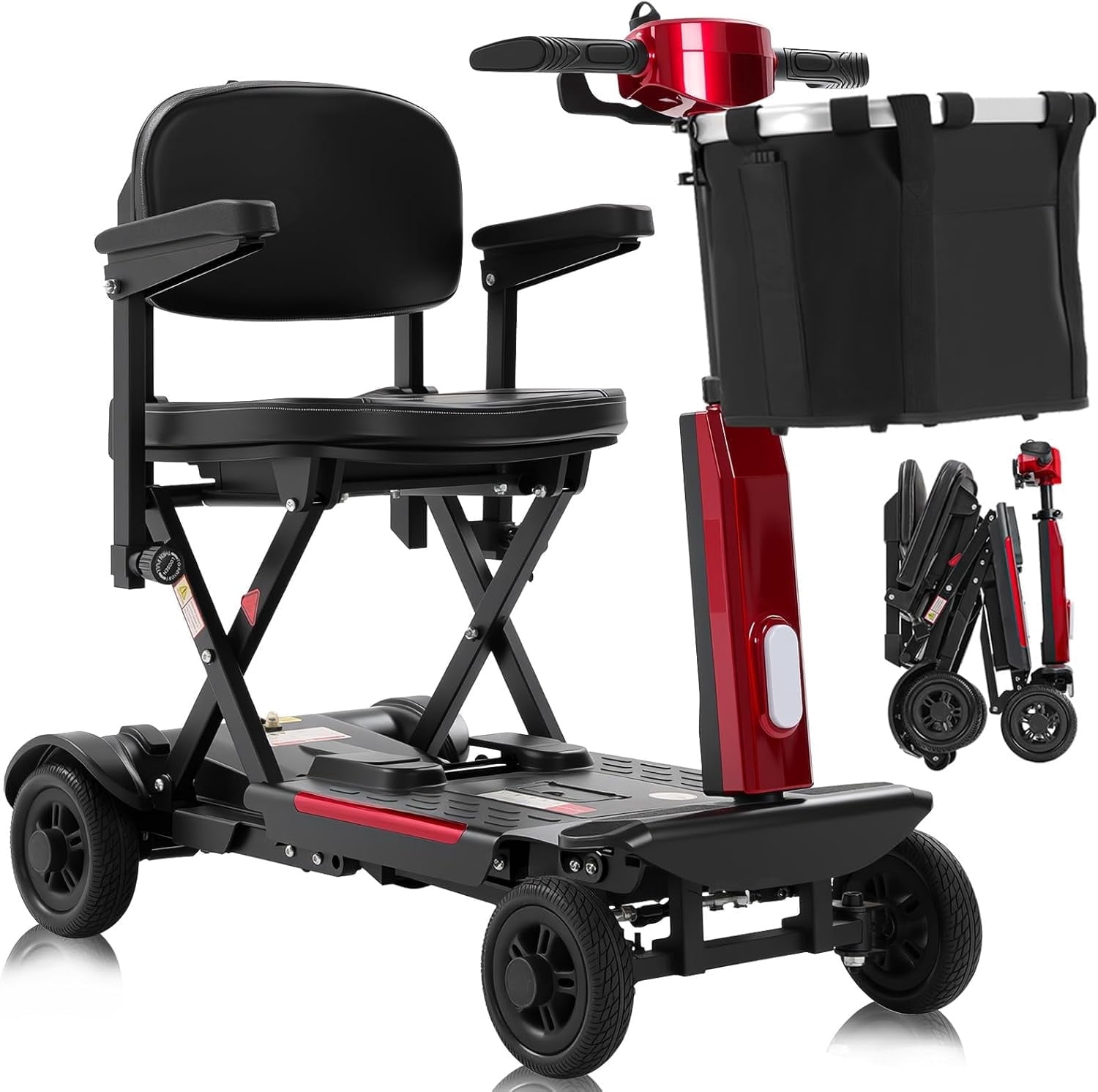 Ecomobi 4 Wheel Mobility Scooter, Foldable Mobility Scooter for Adults ...