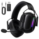 Ecomoment Wireless Gaming Headphones, 2.4 GHz USB, Bluetooth 5.2, 40H ...