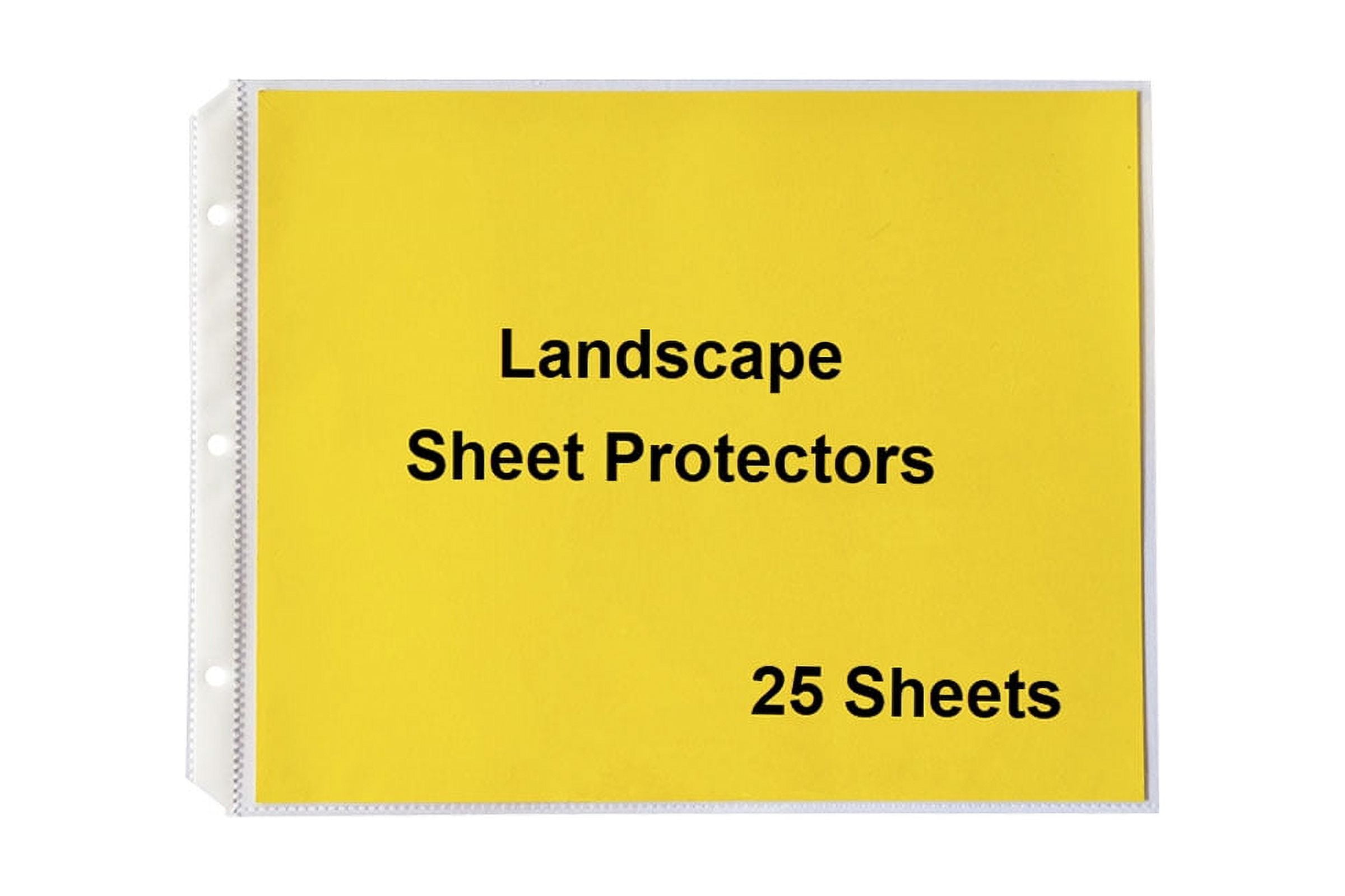 Ecomony Landscape Sheet Protectors - 25 Sheets - Walmart.com