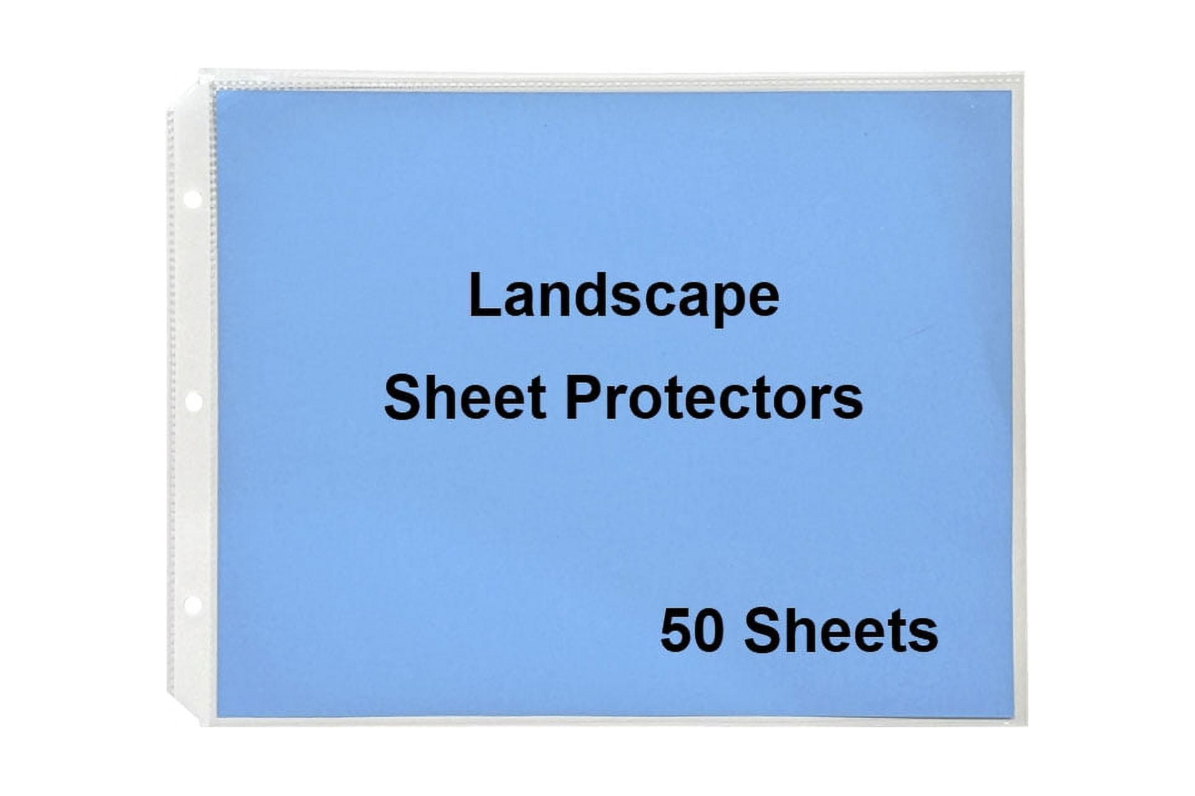 Ecomony Landscape Sheet Protectors - 50 Sheets - Walmart.com