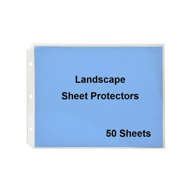 Ecomony Landscape Sheet Protectors - 50 Sheets - Walmart.com