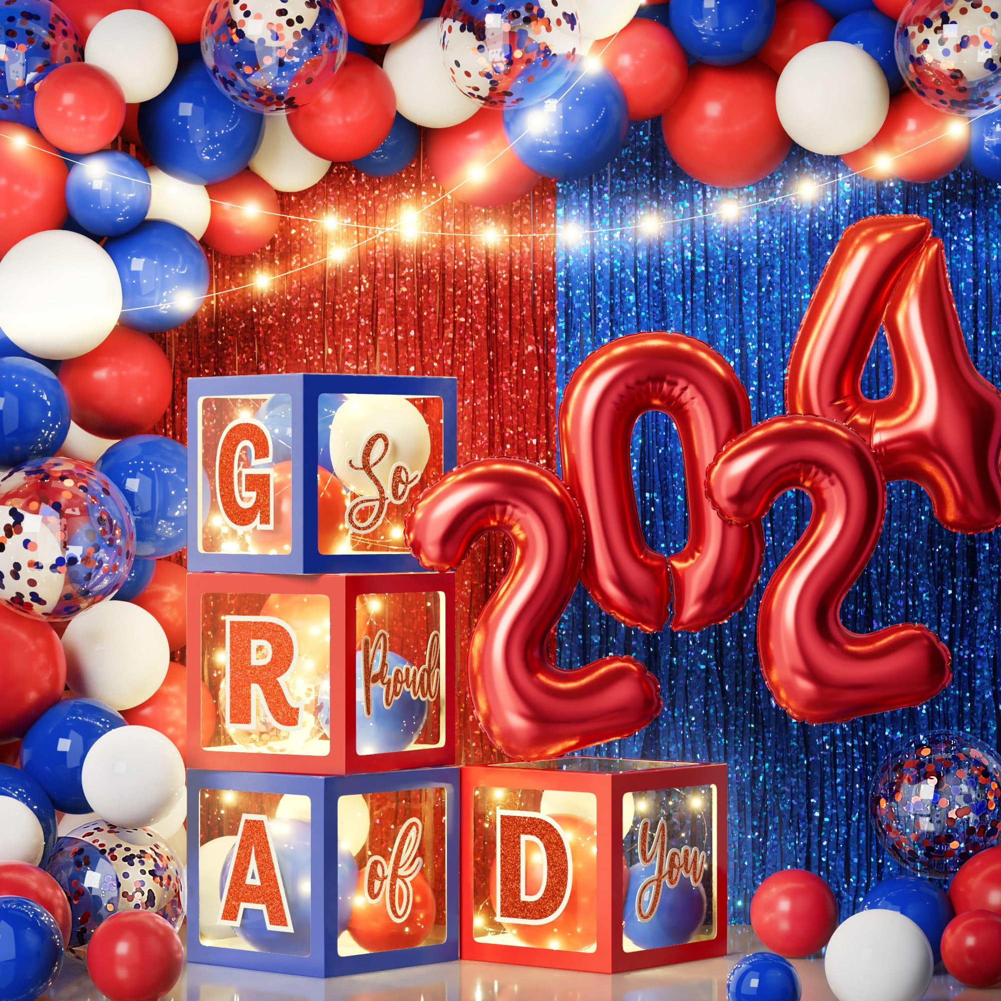 Ecomore Graduation Party Decorations Class of 2024 Includes LED Light ...