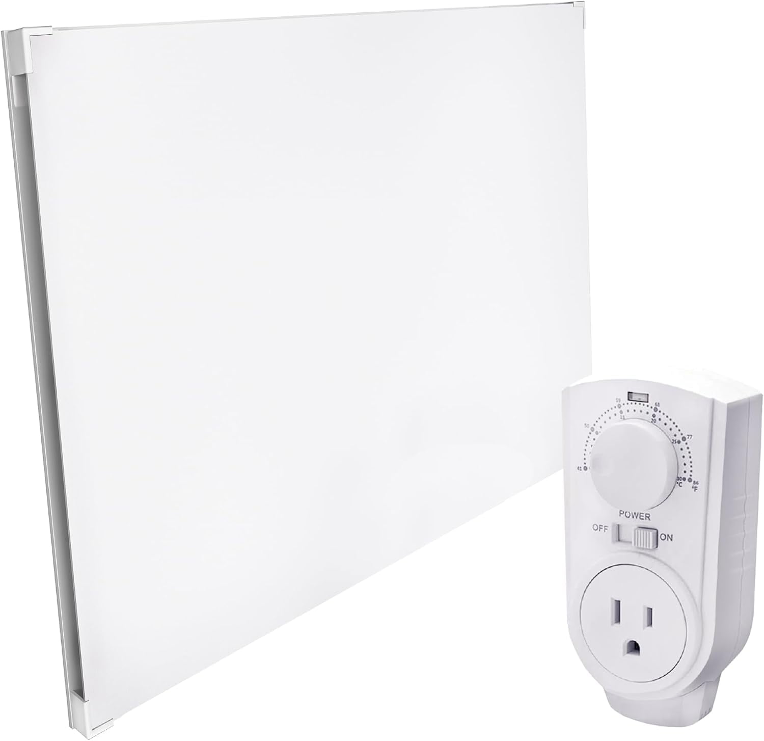 EconoHome Wall Mount Space Heater Panel with Thermostat - 600 Watt ...