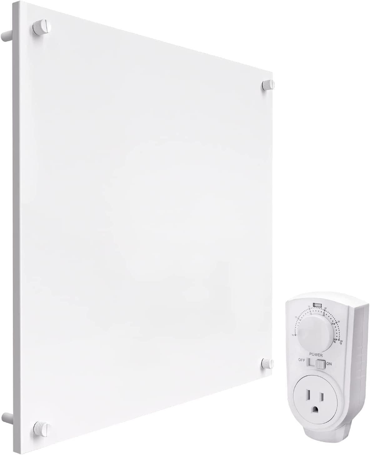 EconoHome White 400W Electric Wall Heater, Thermostat, Energy Efficient ...