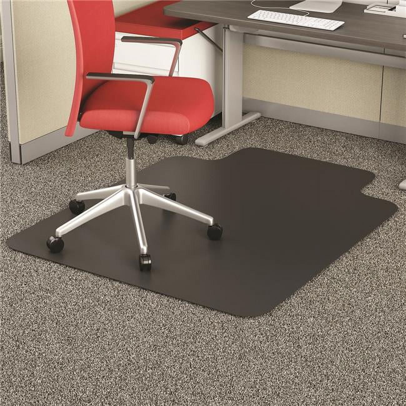EconoMat Vinyl Studded Lip Chair Mat, Black - 36 x 48 in. - Walmart.com