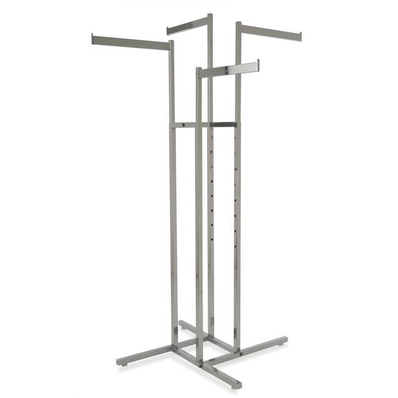 Econoco 4 Way Adjustable Height Blade Arms Clothes Rack With Square ...