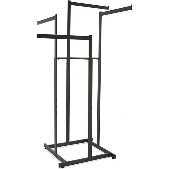 Econoco 4-Way Clothing Rack. Adjustable Straight Arm Garment Display ...