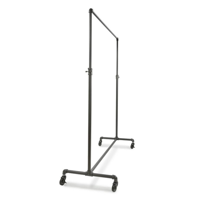 Econoco 60" Hangrail Adjustable Height Rolling Garment Clothing Rack ...