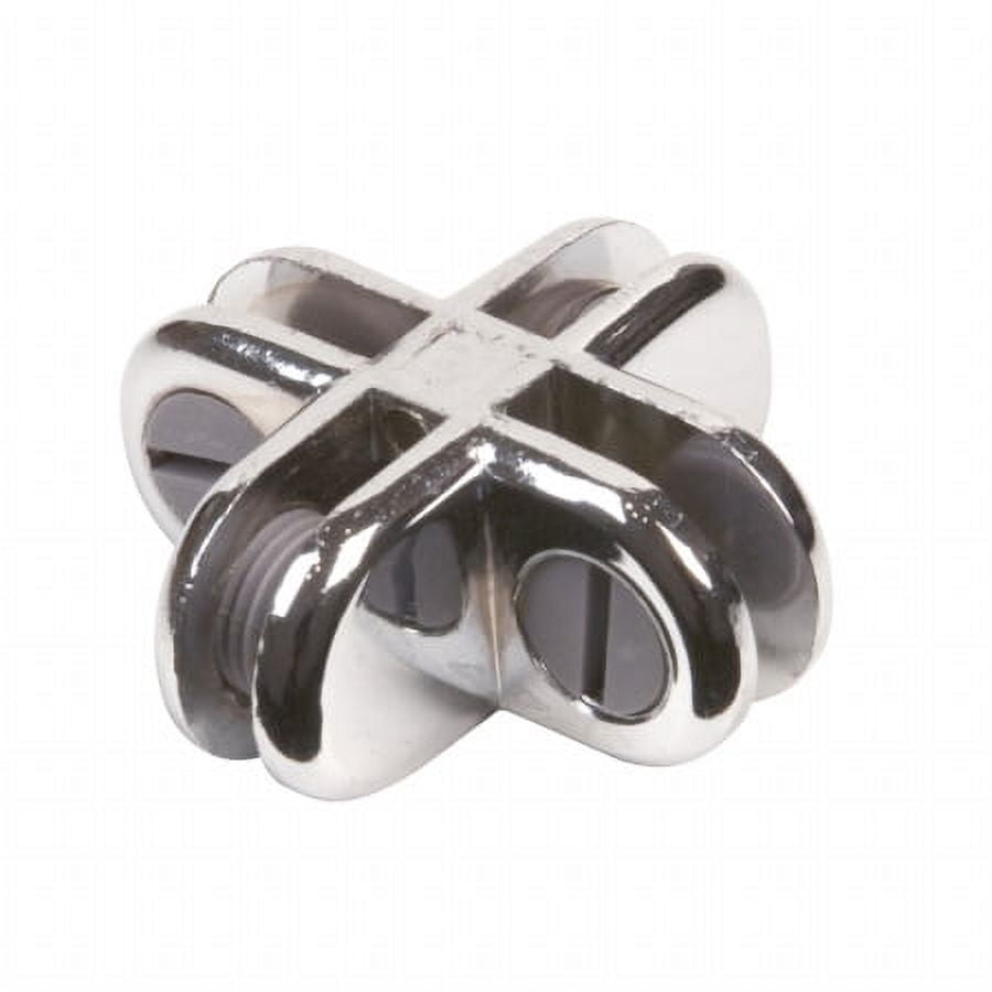 Econoco - CON/4 - Chrome 4-Way Connector for Glass Cubbies - Sold in ...