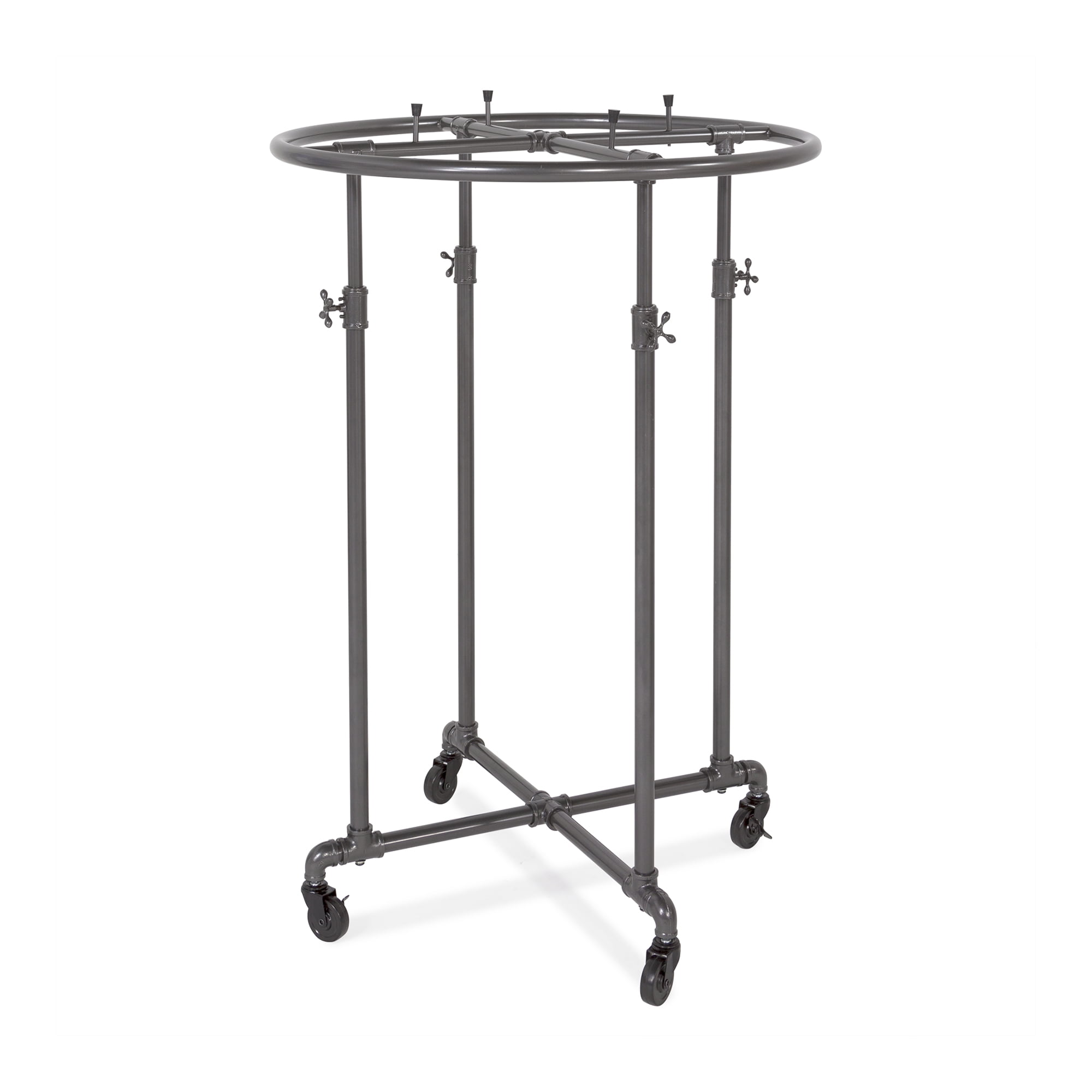 Econoco Pipeline 36" Round Garment Rack, Adjustable Height - Walmart.com