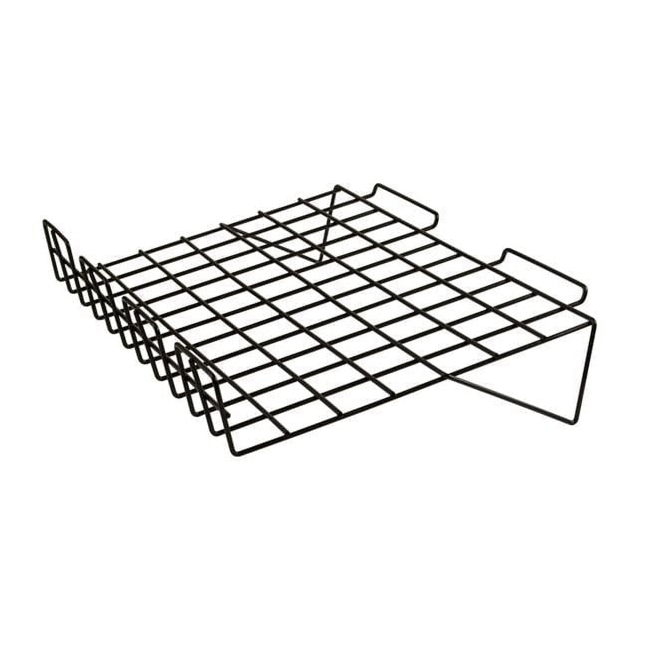 Econoco Sloping Shelf for Slatwall or Slatgrid, with 3" Lip, Black ...