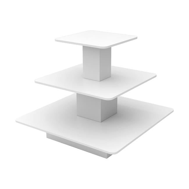 Econoco WD3SQWH 48 x 48 x 42 in. 3-Tier Square Table, White - Walmart.com