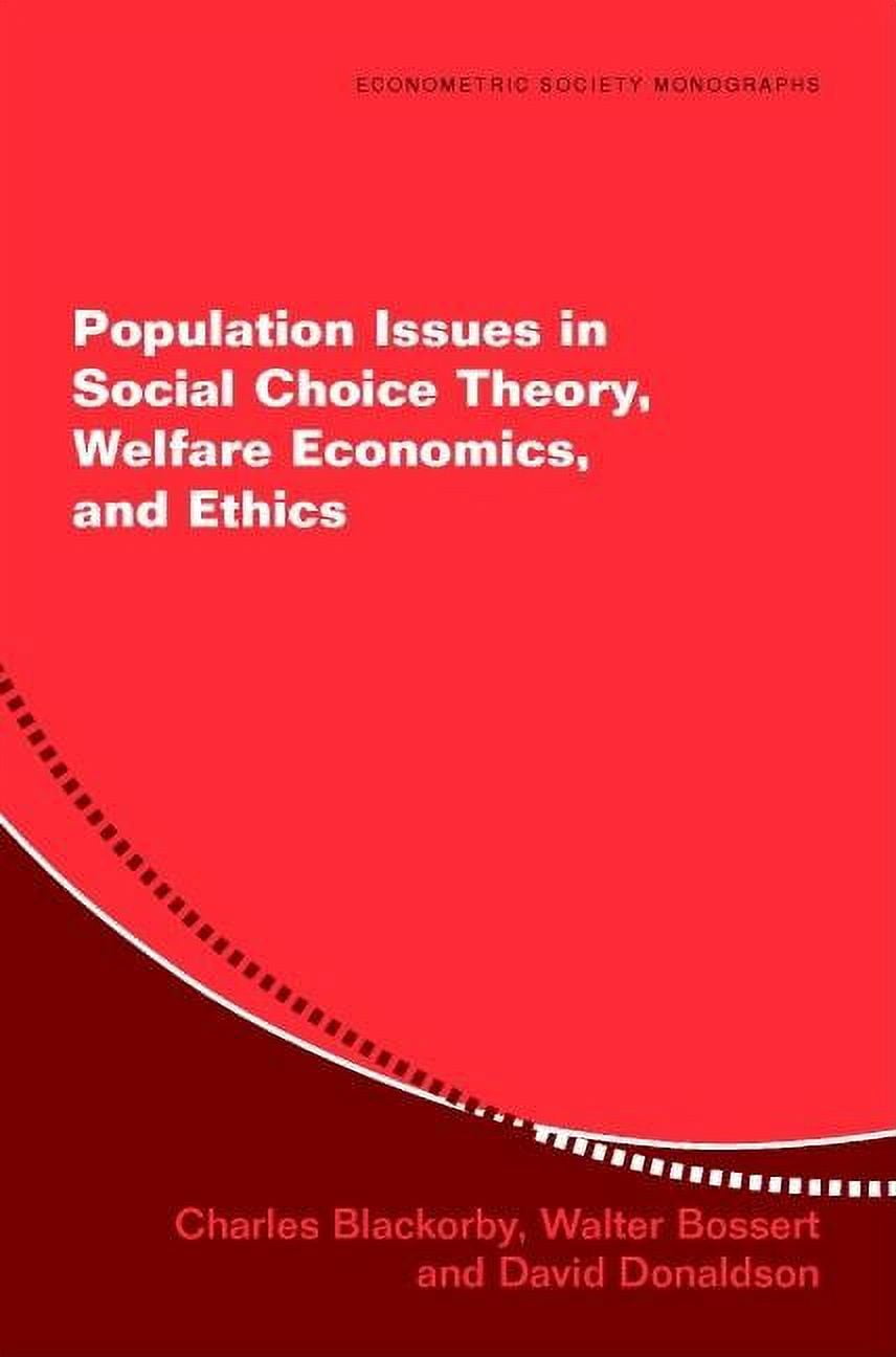 Econometric Society Monographs Population Issues in Social Choice ...